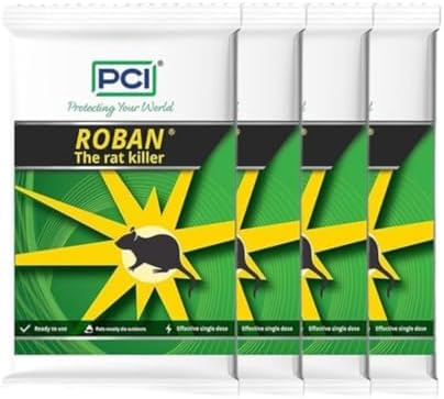 PCI Roban The Rat Killer Cake (Pack of 4) | Kills Rats Outdoors in One ...