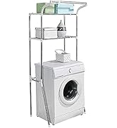 Amazon.com: BAOYOUNI 2-Layer Over Washing Machine Storage Rack Utility ...