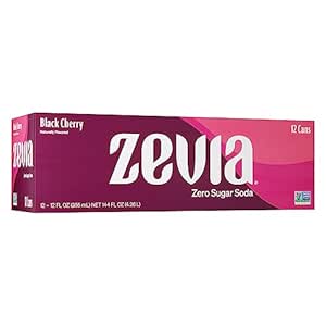 Amazon.com: Zevia Zero Calorie Soda, Black Cherry, 12 Ounce Cans (Pack of 12)