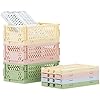 Amazon.com: GLCSC 4-Pack Mini Storage Crates Plastic Baskets for ...