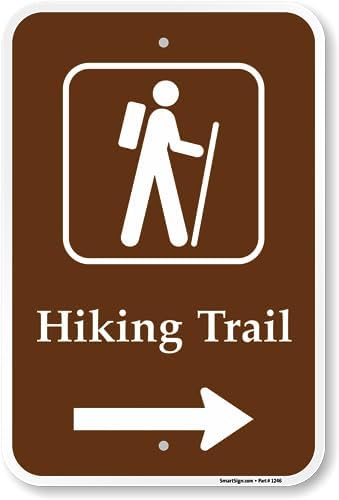 SmartSign 18 x 12 inch Hiking Trail Campground Sign for Outdoors/Parks ...