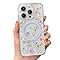 Amazon.com: ASONCE Cute Real Flowers for iPhone 15 Case [Compatible with MagSafe] Glitter Bling ...