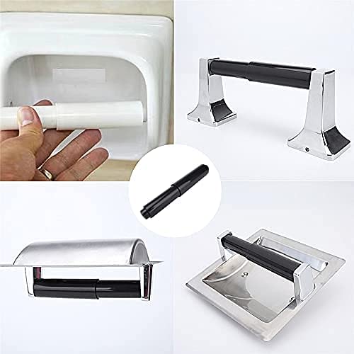 Snapklik.com : 2pcs Toilet Paper Holder Roller Black 6inch Plastic ...