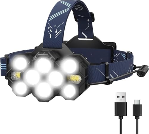 Victoper Head Torch Rechargeable v10000 Upgraded 22000 Lumen Torches ...