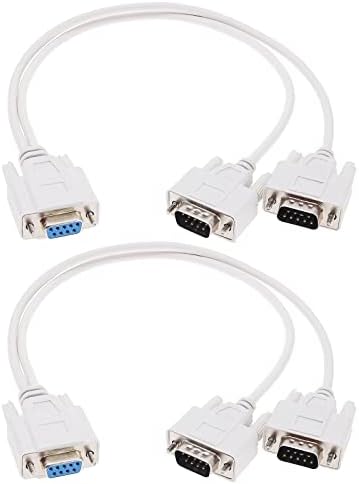 The Lord of the Tools 2Pcs DB9 Serial Splitter Cable Replacement DB9 9 ...