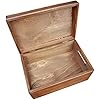 Wooden Box 30x20x13.5 cm with Lid and Handles in Brown Color : Amazon ...