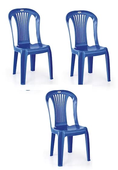 Modern Plastic Chair (Sky Blue) (Pack of 3) : Amazon.in: Home & Kitchen