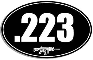 Amazon.com: LPF USA Black Oval .223 Sticker (Gun Caliber ar15 ar-15 ...