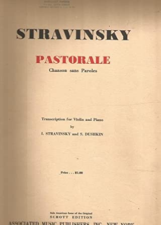 Amazon.com: Pastorale - Transcribed for Violin and Piano By the ...