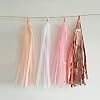 Amazon.com: ZOOYOO Pink Shiny Tassel Garland Tissue Paper Tassel Banner ...