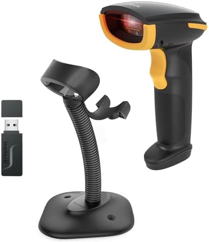 Amazon.com : Inateck Wireless Barcode Scanner with Goose Neck Hands Free Adjustable Stand ...