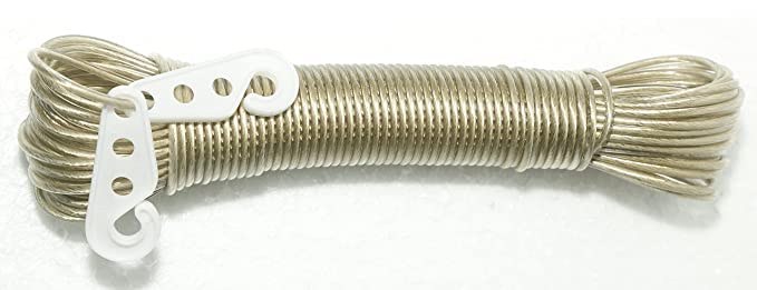 20 Meter Coated Steel Anti-Rust Wire Rope Washing Line Clothesline with ...