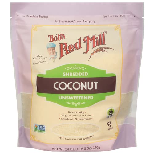 Amazon.com : Bob's Red Mill Shredded Coconut, Unsweetened, 24 Oz ...