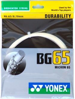 Amazon.com : YONEX BG65 Badminton Racquet String, Set of 6 String Packs ...