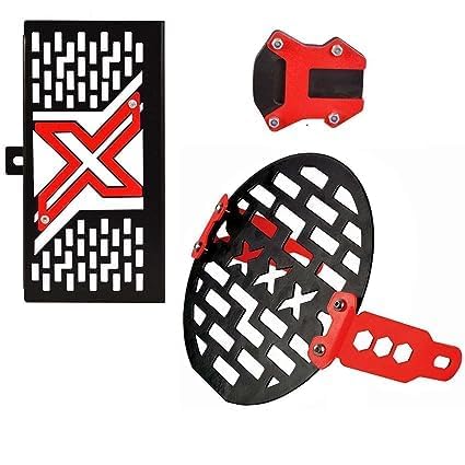 Xpulse Combo 3 Pcs Radiator Guard With Headligt Grill,Side Stand Blue ...