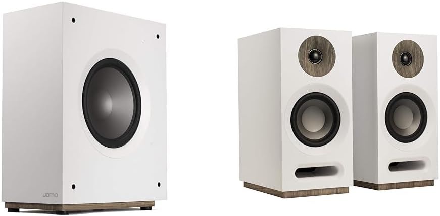 Amazon.com: Jamo S 810 SUB White NA 150W 10" Subwoofer Bundle with 2 S ...