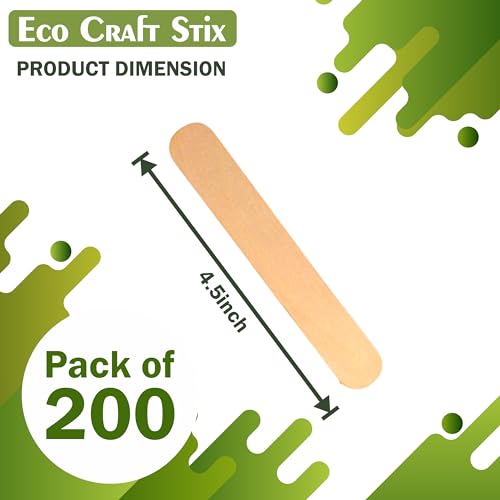 Snapklik.com : Eco Craft Stix 4-1/2 Wooden Craft Grade Ice Cream Stick