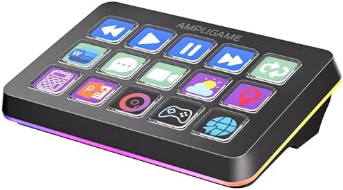AmpliGame D6 Stream Controller -Customizable Macro Pad for Gamers ...