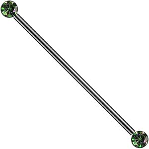 Amazon.com: IMPULSE Piercings Titanium Threadless Industrial Barbell ...