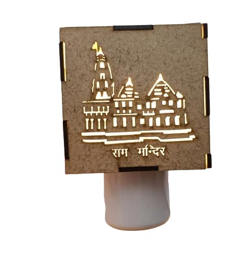 Wooden Ram Mandir Kapoor Burner with Light Wood Karpooram Camphor ...