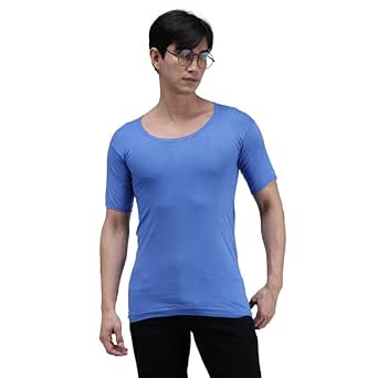Amul Comfy Men's Innerwear Regular Fit Half Sleeves 100% Cotton Sky ...