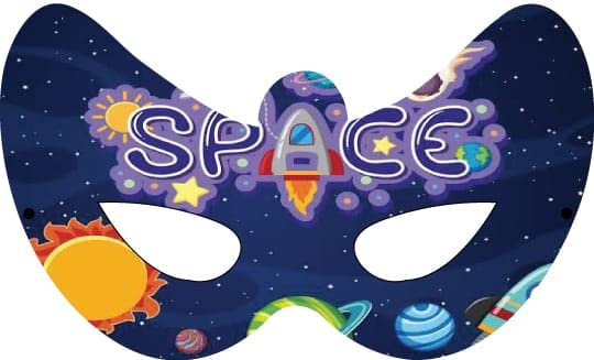 Buy Partysanthe Space Theme Mask,Eye Wear, Kids Paper Mask for Space ...