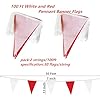 Amazon.com: 100 Feet Red & White Pennant Banner Flags String Hanging ...