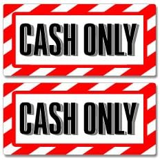 Amazon.com : GRAPHICS & MORE Cash Only Sign - Alert Warning - Set of 2 ...