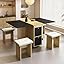 ModernLuxe Elegant Dining Table and Chairs Set 4, Multifunctional ...