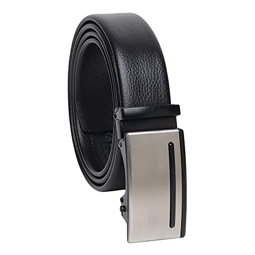 Buy Menfox Men's Artificial Leather Auto Lock Buckle Belt for Men ...