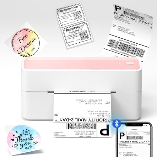 Phomemo Thermal Label Printer 4x6, Wireless Bluetooth Shipping Label ...
