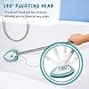 Amazon.com: Shower Scrubber with Long Handle, 47'' Bathtub Scrub Brush ...