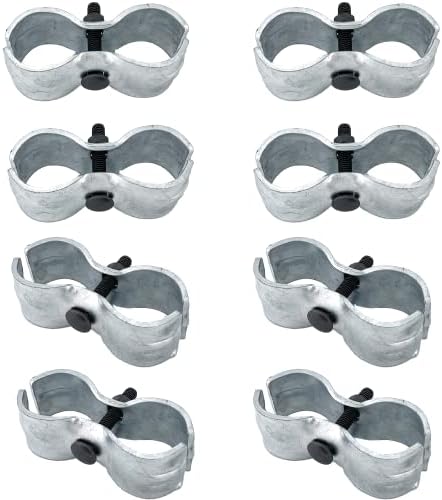 Amazon.com: Chain Link Fence Panel Clamps 8 Set，Metal Cage Dog Kennel ...