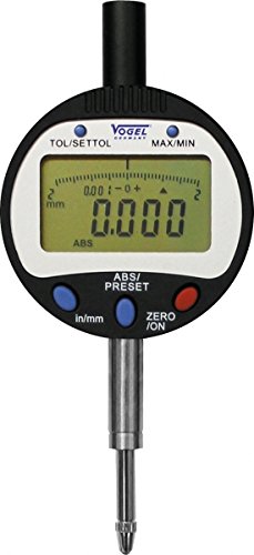 VOGEL-GERMANY Digital-Messuhr, 0 - 12.7 mm / 0 - 0.5 inch, Teilenummer 242055, Edelstahl ...