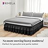 Amazon.com: RIMELA Multi-Ruffle Black King Bed Skirt 16 Inch Drop, Bed ...