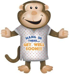 Amazon.com: 36" Get Well Soon Monkey Balloon (B6) : Home & Kitchen