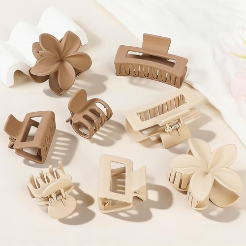 Amazon.com : 8 Pcs Matte Hair Clips for Women, Strong Hold Non-Slip ...