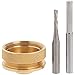 POWERTEC 71333 Router Bits Solid Brass Inlay Kit | For 1/4 Templates ...