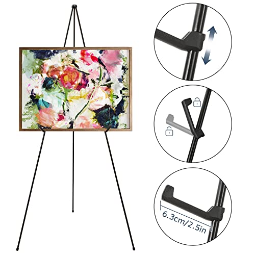 MIVIDE 2 Pack 63 Inch Foldable Tripod Display Easel, Foldable Easel ...