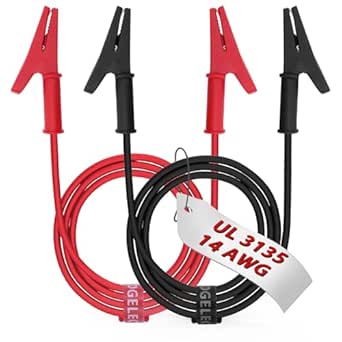 14 Gauge 2pcs/3.3Ft Alligator Clips Electrical with Wires UL3135, Heavy ...