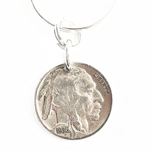 Amazon.com: 1936 Buffalo Nickel Key Ring, U.S. Coin Keychain : Handmade ...