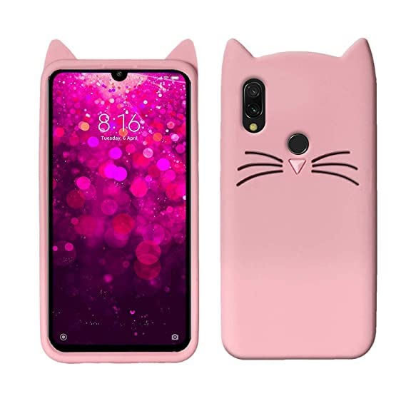 WAVECHOICE Honor 8X Rose Gold Cat Back Cover for Girls | Cute Cat ...