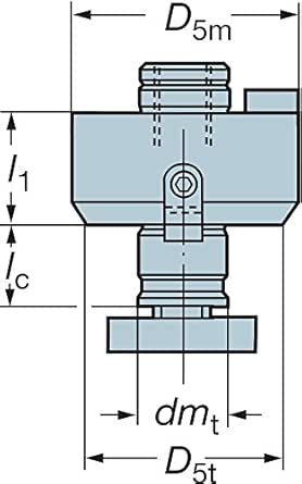Sandvik Coromant A391.05-25 63 030 VariLock to Arbor Adaptor, Face Mill Adapter, 1.000", 63 ...