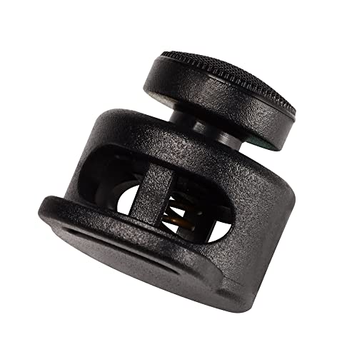 Dyzd Double Hole Plastic Cord Locks End Spring Stop Toggle Stoppers