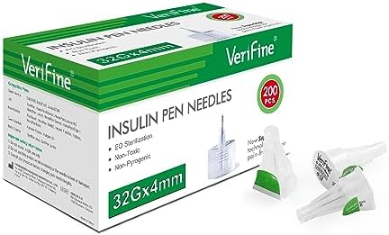 Amazon.com: Verifine Insulin Pen Needles, 32G 4mm Ultra Fine Pen ...