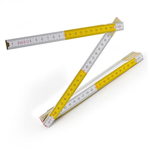 Gunpla Wooden Folding Ruler, 2m Length Double-Sided Carpenter Metric ...