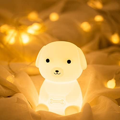 Daixinde Puppy Dog Lamp, Soft Silicone Dog Night Light, Rechargeable ...