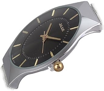 Affute Ultra Thin Dial Luxury Men's Watches Analog Display Quartz Mesh ...