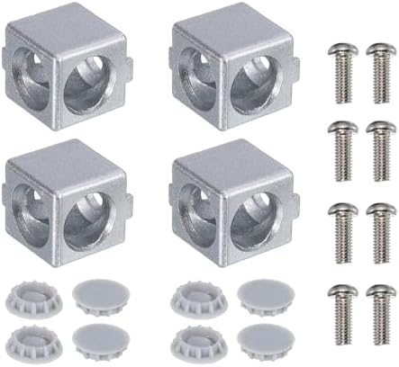 Amazon.com: uxcell 4Set 20x20x20mm 2-Way Corner Bracket Cube, Aluminum ...