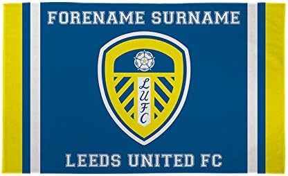 Personalised Official Leeds United FC Crest 5ft x 3ft Banner : Amazon ...